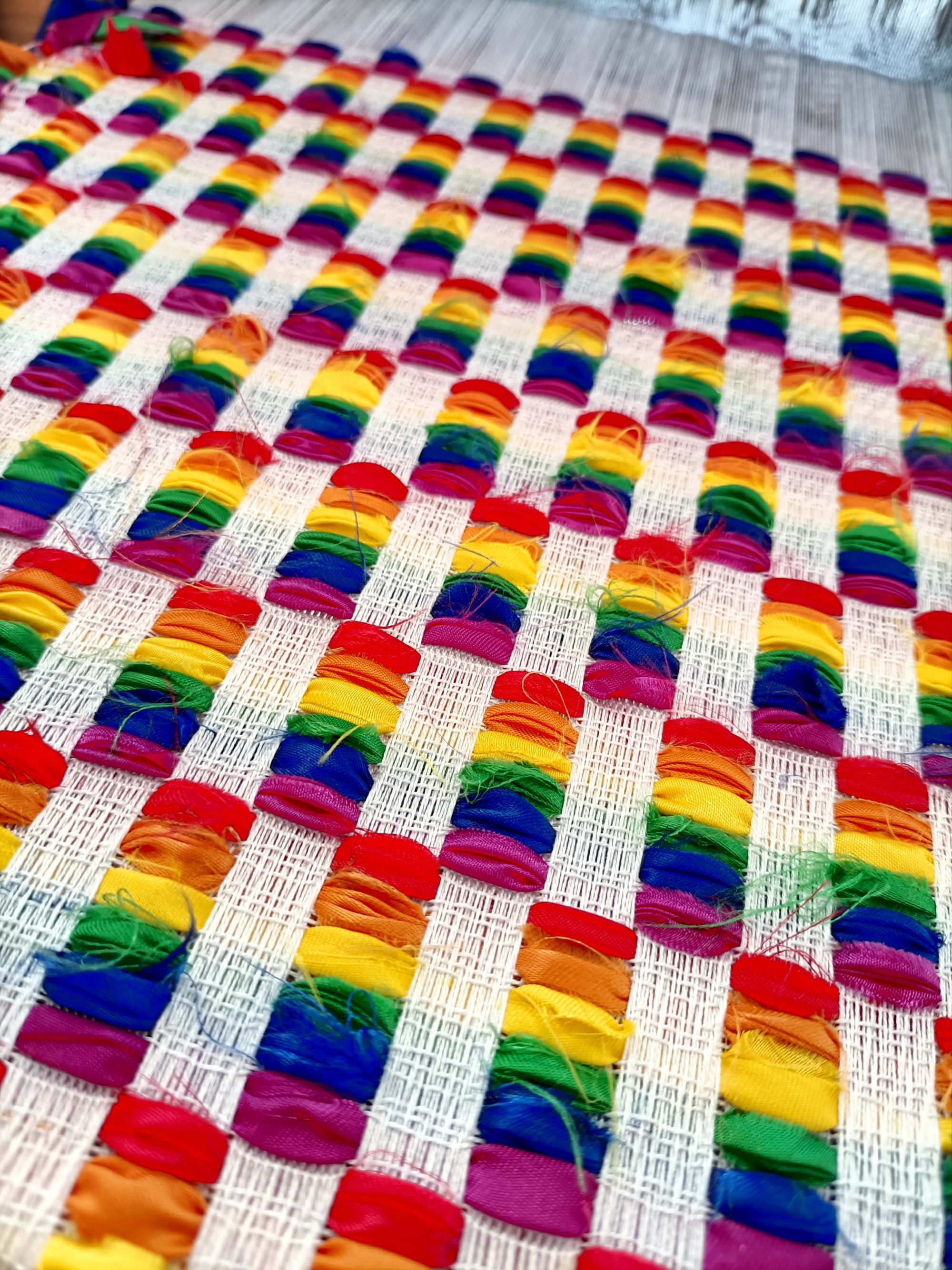 Upcycled Bespoke Pride rainbow Denim Jacket - Ashley Jess Knight